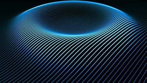 Abstract Background With Wavy Lines From Points Animation Ripples On Surface From Neon Lines