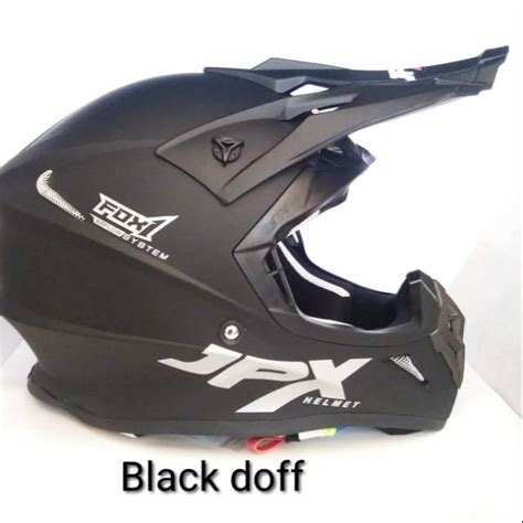 Jual Helm Jpx Cross Solid Black Doff Original Shopee Indonesia