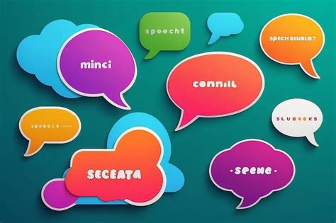 Premium Photo Differents Forms Of Speech Bubbles With Fresh Colors
