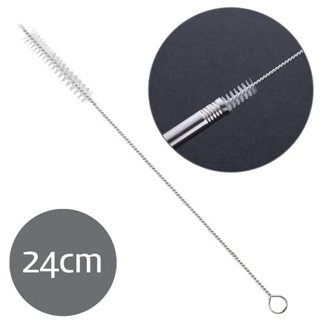 24cm 스텐 빨대솔 B타입 3호 벌크 빨대 전용 텀블러 젓병 빨때 세척 설거지 브러쉬 솔