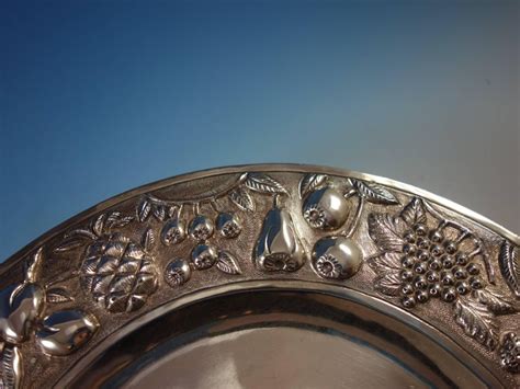 Maciel Mexican Mexico Sterling Silver Fruit Platter 1044 1 Repoussed