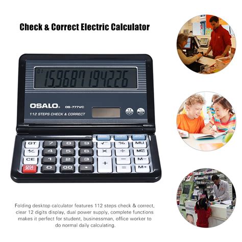 folding desktop electronic calculator 12 digits 11 grandado