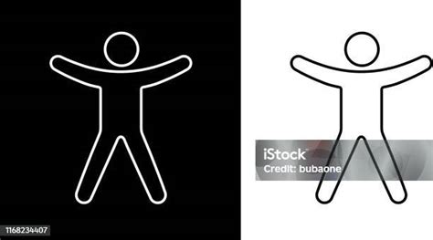 張開雙臂的人的圖示向量圖形及更多一個人圖片 一個人 人 人的手臂 Istock