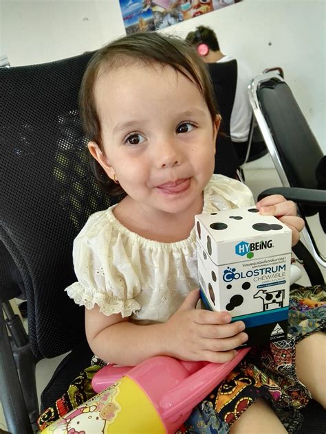 น้องชมพู่ ชื่นชอบโคลอสตรุ้ม มากจ้า Colostrum โคลอสตรุ้ม เพิ่มควา เสริมสร้างภูมิคุ้มกัน ซ่อม