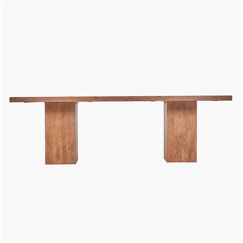 Buy Online Frozen Dining Table Brown Wood Marina Home Interiors Uae