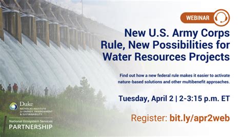 Webinar New Usace Rule New Possibilities For Water Resources Projects Network For
