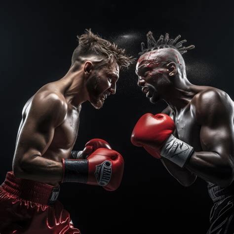 Premium Ai Image Male Boxer Punching Bag In Gym With Boxing Gloves