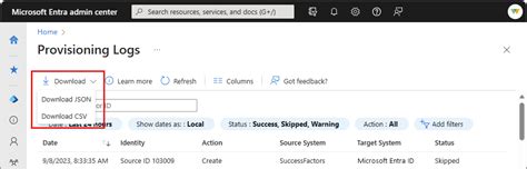 Microsoft Entra プロビジョニング ログを分析する方法 Microsoft Entra Id Microsoft Learn
