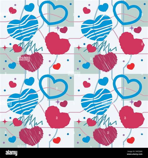 Heart Seamless Pattern Vector Illustration Stock Vector Image And Art