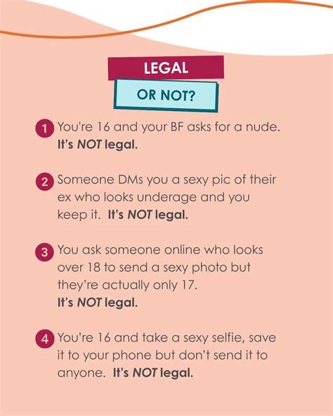 Legal If You Send Receive Or Ask For A Naked Or Sexual Image Of