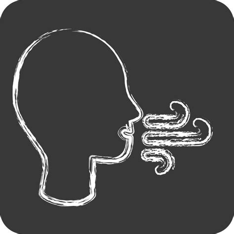 Icon Difficulty Breathing Suitable For Flu Symbol Chalk Style Simple Design Editable Design