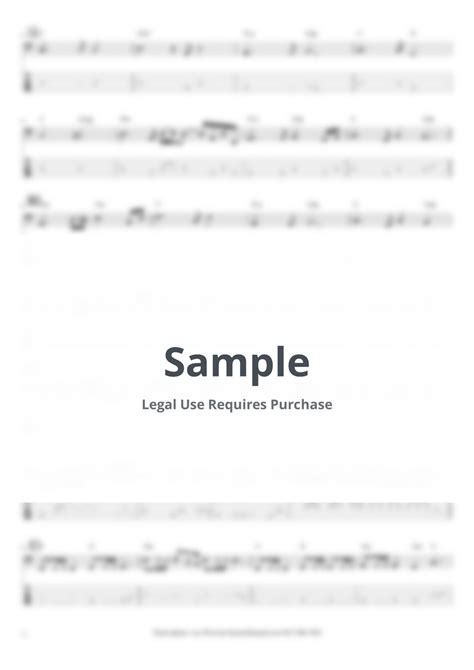 어 노 인 팅 사랑하는 나의 아버지 베이스 악보입니다 Tab 단선 악보 By 이원재