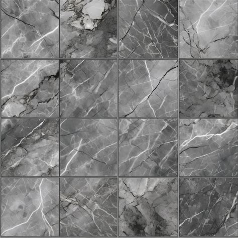 Premium Ai Image Seamless Pattern Texture Of Gray Marble Tiles Ai