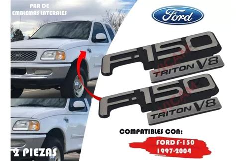 Par De Emblemas Laterales Ford Lobo F Triton V Env O Gratis