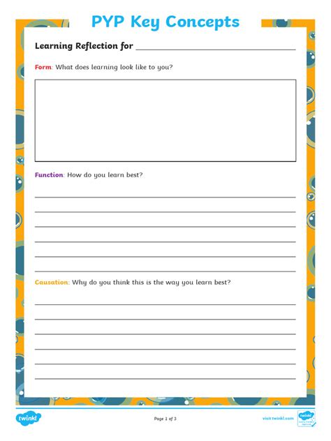 Pyp Key Concepts Reflection Pdf Career And Growth Wellness