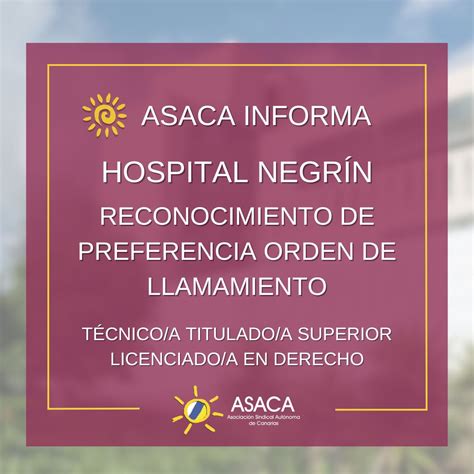 HOSPITAL NEGRIN RELACIÓN PROVISIONAL DE ASPIRANTES ADMITIDOS Y