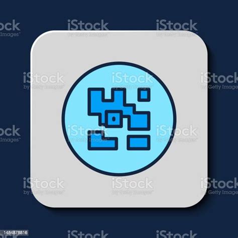 파란색 배경에 분리된 스마트폰 스캔 아이콘에 대한 채워진 개요 Qr 코드 샘플입니다 벡터 0명에 대한 스톡 벡터 아트 및 기타