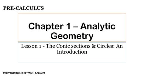 Standard Form For Conic Sections Pre Calculus Senior High School Pptx
