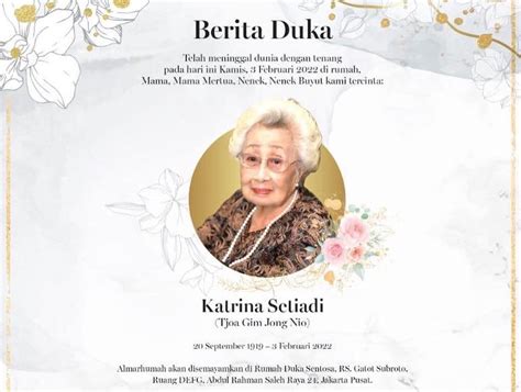 Jk Layat Ibunda Pengusaha Nasional Sofjan Wanandi