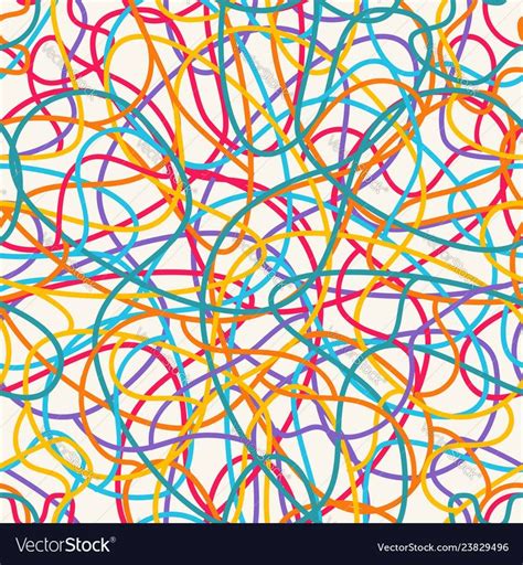Colorful Scribble Pattern Vector Image On Vectorstock
