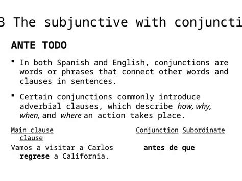 ppt unidad 13 3 the subjunctive with conjunctions dokumen tips