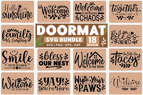 Doormat Svg Bundle Graphic By Crafthome · Creative Fabrica