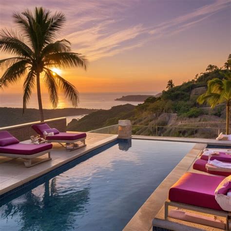 Evening View Of Beautiful Swimming Pool At One Of The Most Luxurious