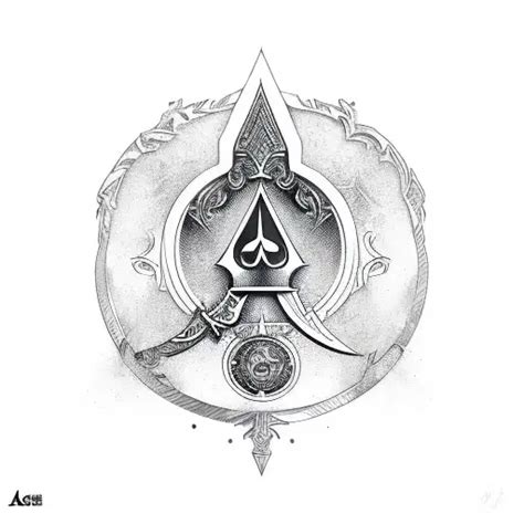 Sketch Ace Of Spades Tattoo Blackink Ai