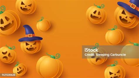 무서운 요소 배경과 할로윈 판매 배너 벡터 3d 일러스트 레이 션 10월에 대한 스톡 벡터 아트 및 기타 이미지 10월 3차원 형태 가을 Istock