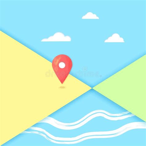 Location Mark Composition With Map Pointer Vector Illustration Stock