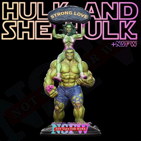 Hulk And She Hulk Diorama Stl Nsfw Figure She Hulk Nsfw Figure Hulk