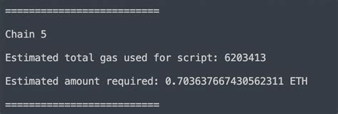 Add Gas Price Estimate In Forge Script Summary · Issue 4064 · Foundry