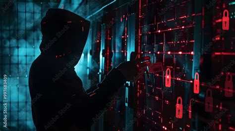 Penetration Testing Ethics Violated A Black Hat Hacker Half Hidden In The Shadows