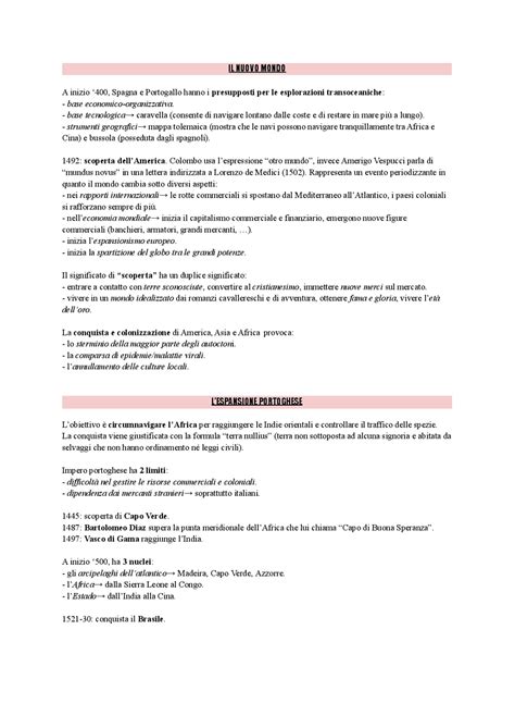 Riassunto Completo Di Storia Moderna Sbobinature Di Storia Moderna