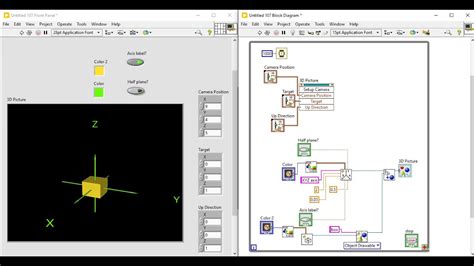 Set Camera Position And Add Axis In 3d Picture In Labview Youtube