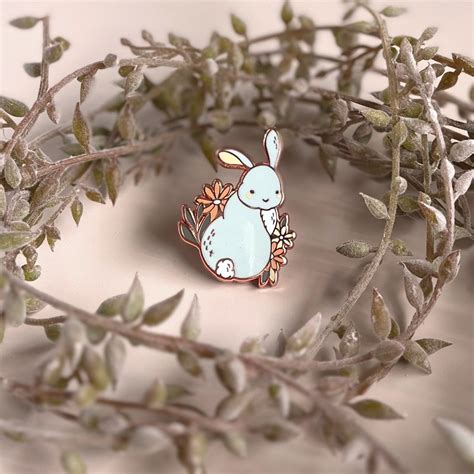 Forest Friends Enamel Pin Binky Bunny Papercranes Design