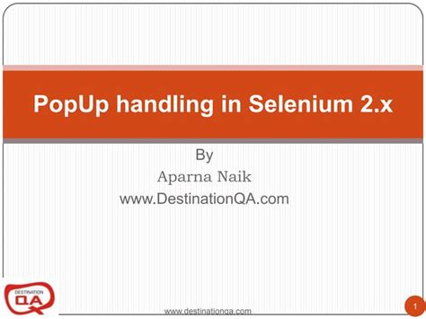 selenium webdriver pop up handling ppt