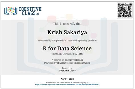 Earned R For Data Science Course Krish Sakariya Posted On The Topic Linkedin