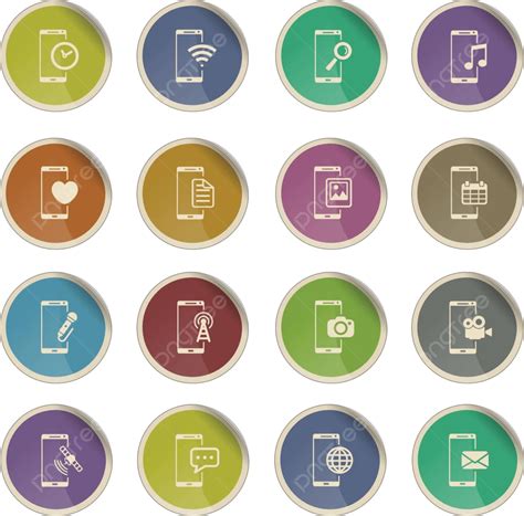 Smartphone Simply Icons Email Data Isolated Vector Email Data