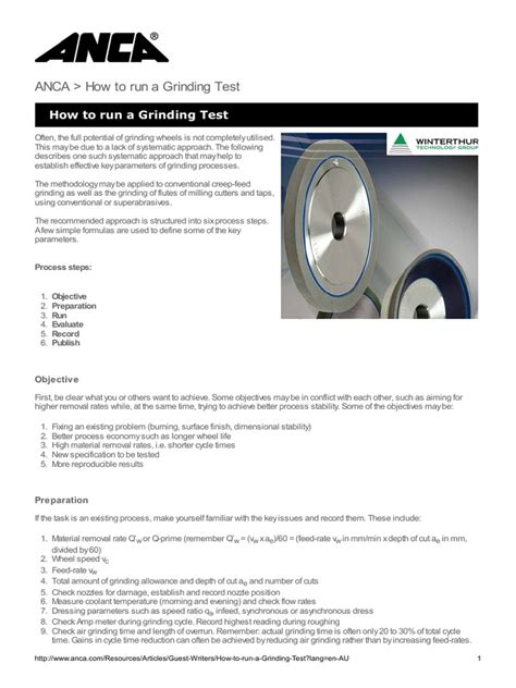 How To Run A Grinding Test Grinding Abrasive Cutting Abrasive