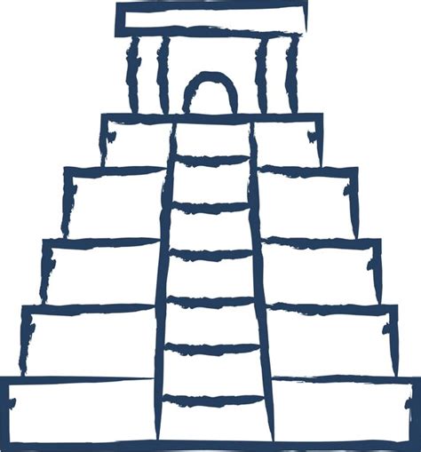 Premium Vector Pyramid Hand Drawn Vector Illustration