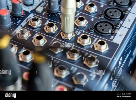Electronic Sound Music Control Panel With Jack Line Various Part Of