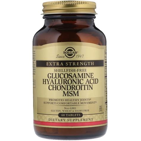 Solgar Glucosamine Hyaluronic Acid Chondroitin MSM 60 Tablets By
