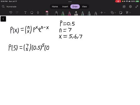 Solved Assume The Random Variable X Has A Binomial Distribution With