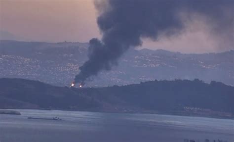 Day Around The Bay Chevrons Richmond Refinerys Smokestacks Flaring