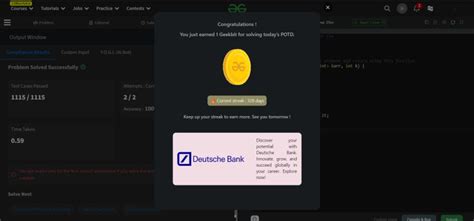 Passed Geekstreak Potd Challenge Nishant Pandey Posted On The Topic
