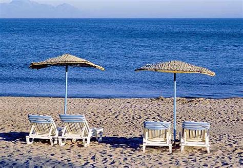 Sunbeds in the beach - Kefalos photo