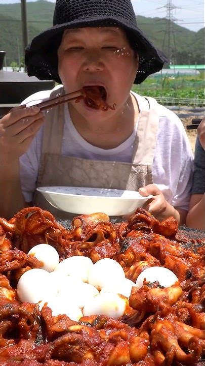 쭈꾸미볶음과 삶은 계란이 만나면 먹방 Shorts 요리 Youtube