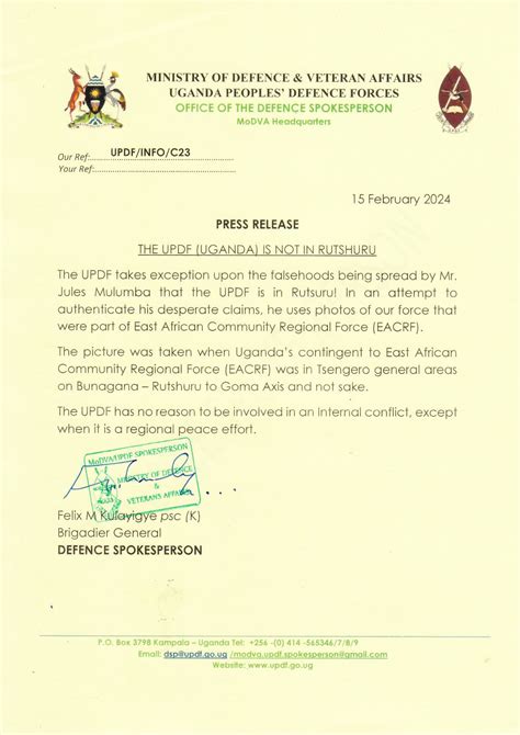 The Updf Uganda Is Not In Rutshuru Updf