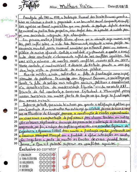 Redação Pré Moldada Que Deu Certo Testamos Com Outro Tema E Não Deu